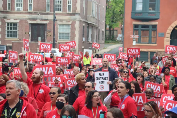 Hundreds of Members March to NJ Capital to Demand a Fair Contract | CWA ...